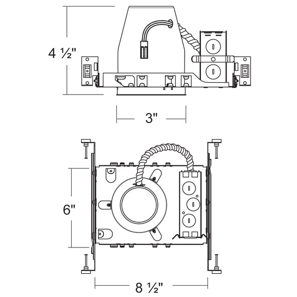 LEDQuant 3" Inch New Construction Recessed Housing Can without Driver ...
