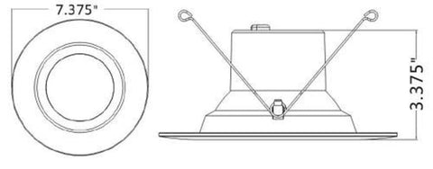 8Watt 3"- Inch ENERGY EFFICIENT ETL Dimmable LED Downlight Retrofit Ba ...